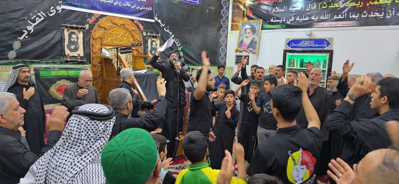 ممثلية فرقة العباس في صلاح الدين تُقيم مجلس عزاء في ذكرى استشهاد الإمام